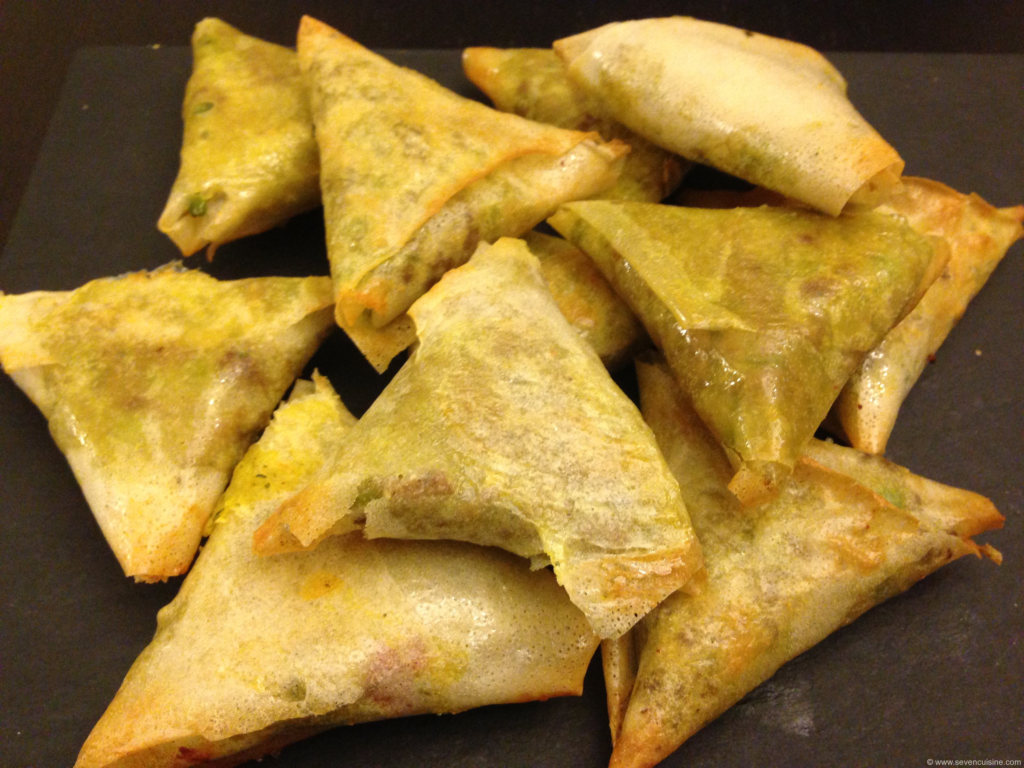 Samoussa boeuf petits pois - SevenCuisine