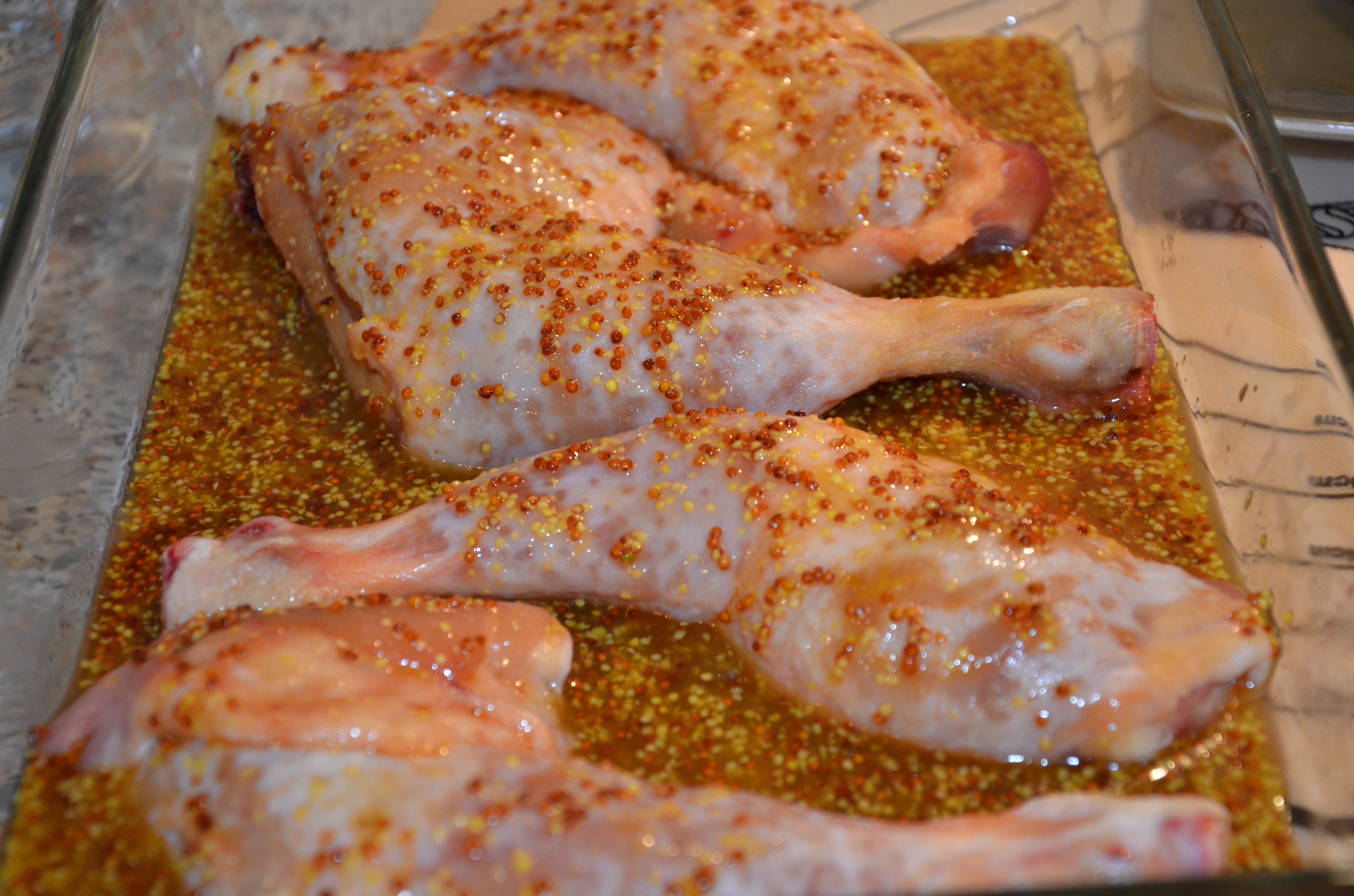 Cuisses de poulet laquées au miel , orange et moutarde - SevenCuisine