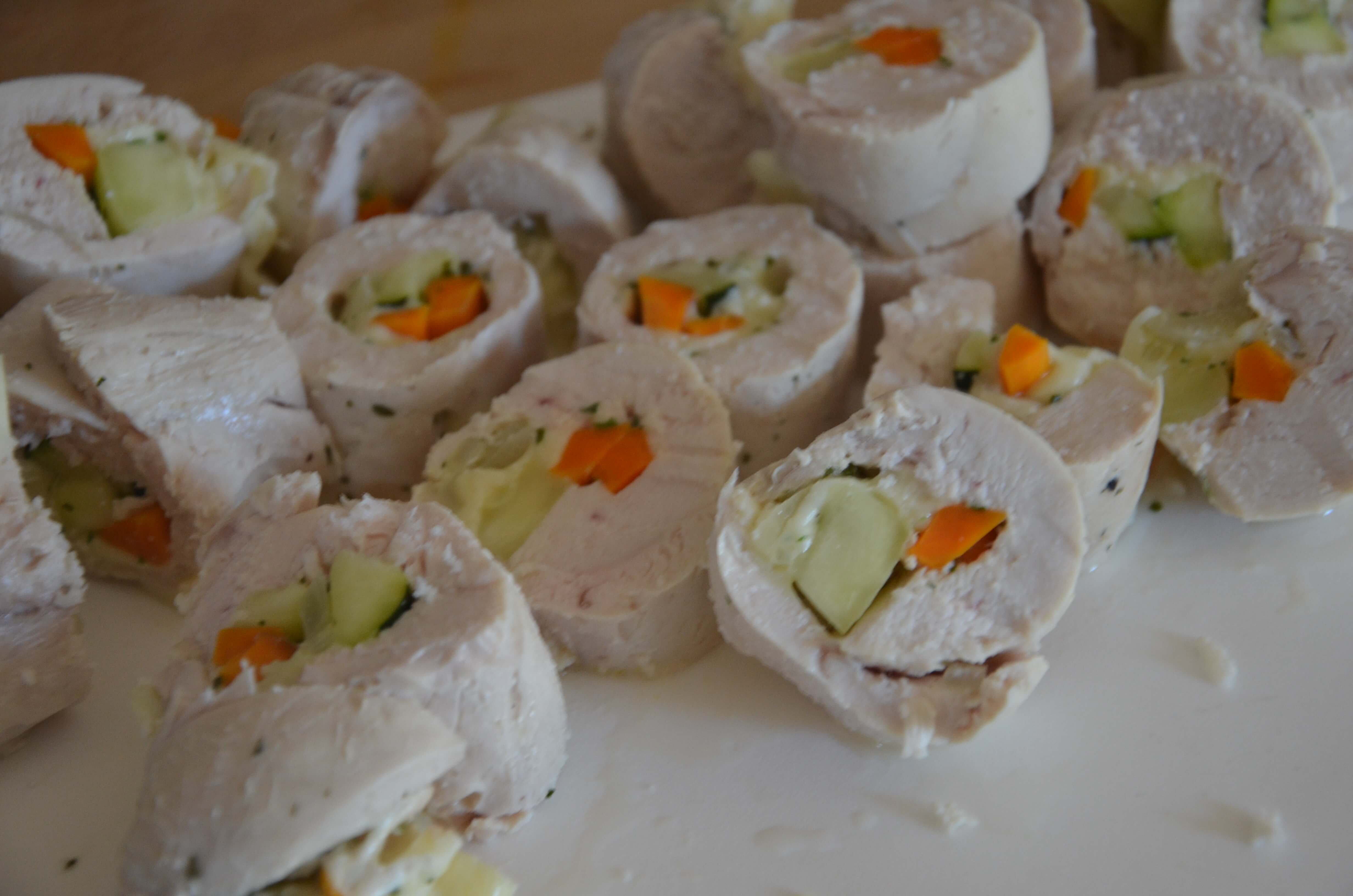 Ballotines de poulet courgettes,carottes,mozzarella - SevenCuisine